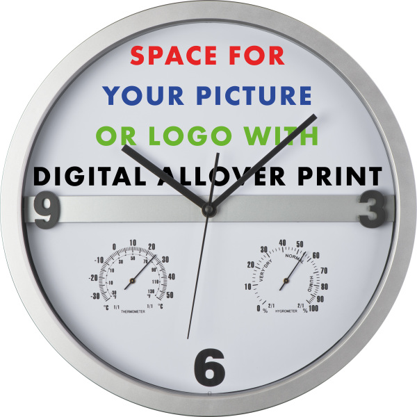 Wall clock, half display printable | Erco Promotion