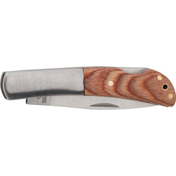 Folding knife with wooden handle | Erco Promotion